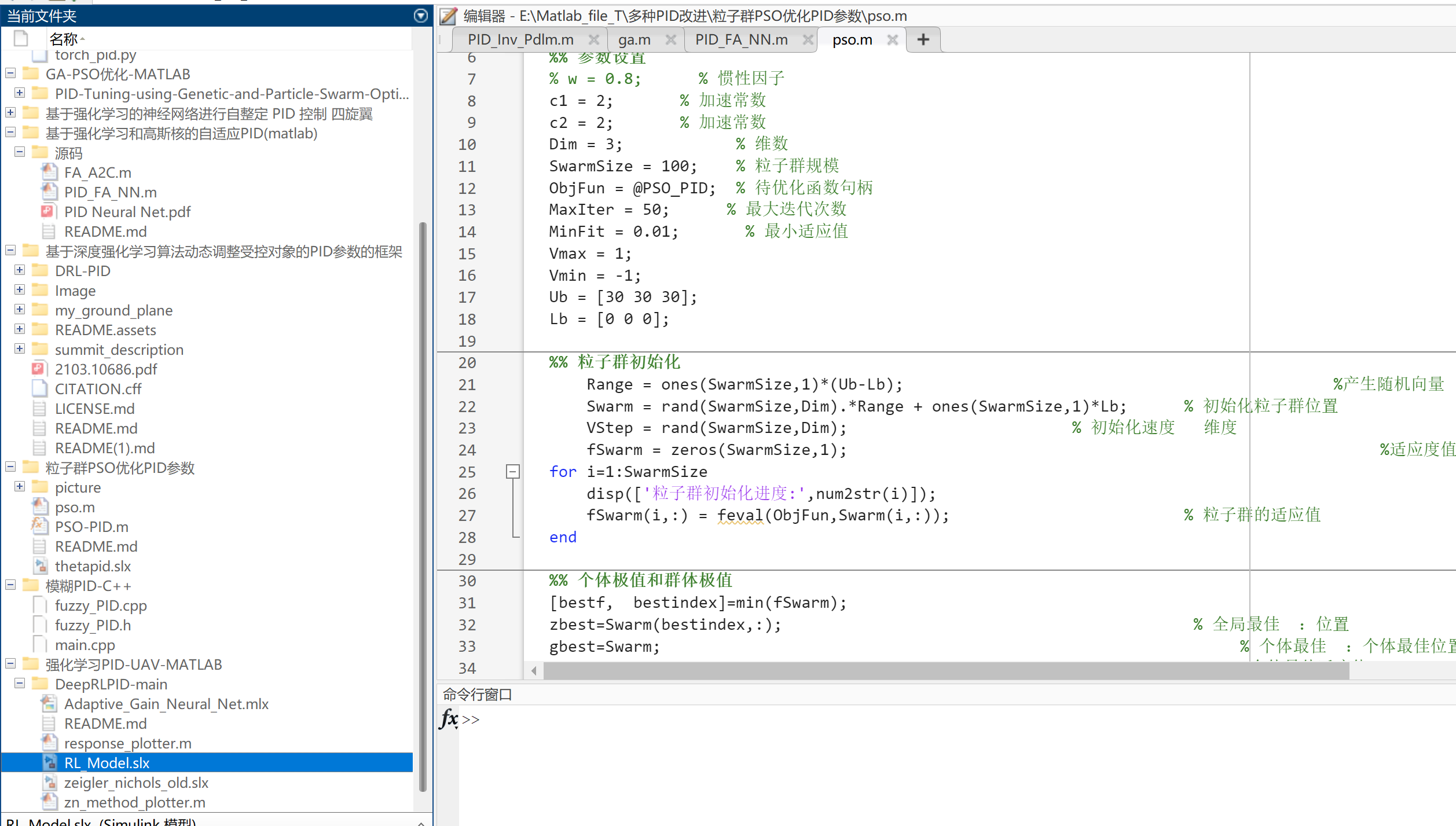 多种改进自适应PID整定算法、DDPG、粒子群PSO、神经网络、模糊PID源码